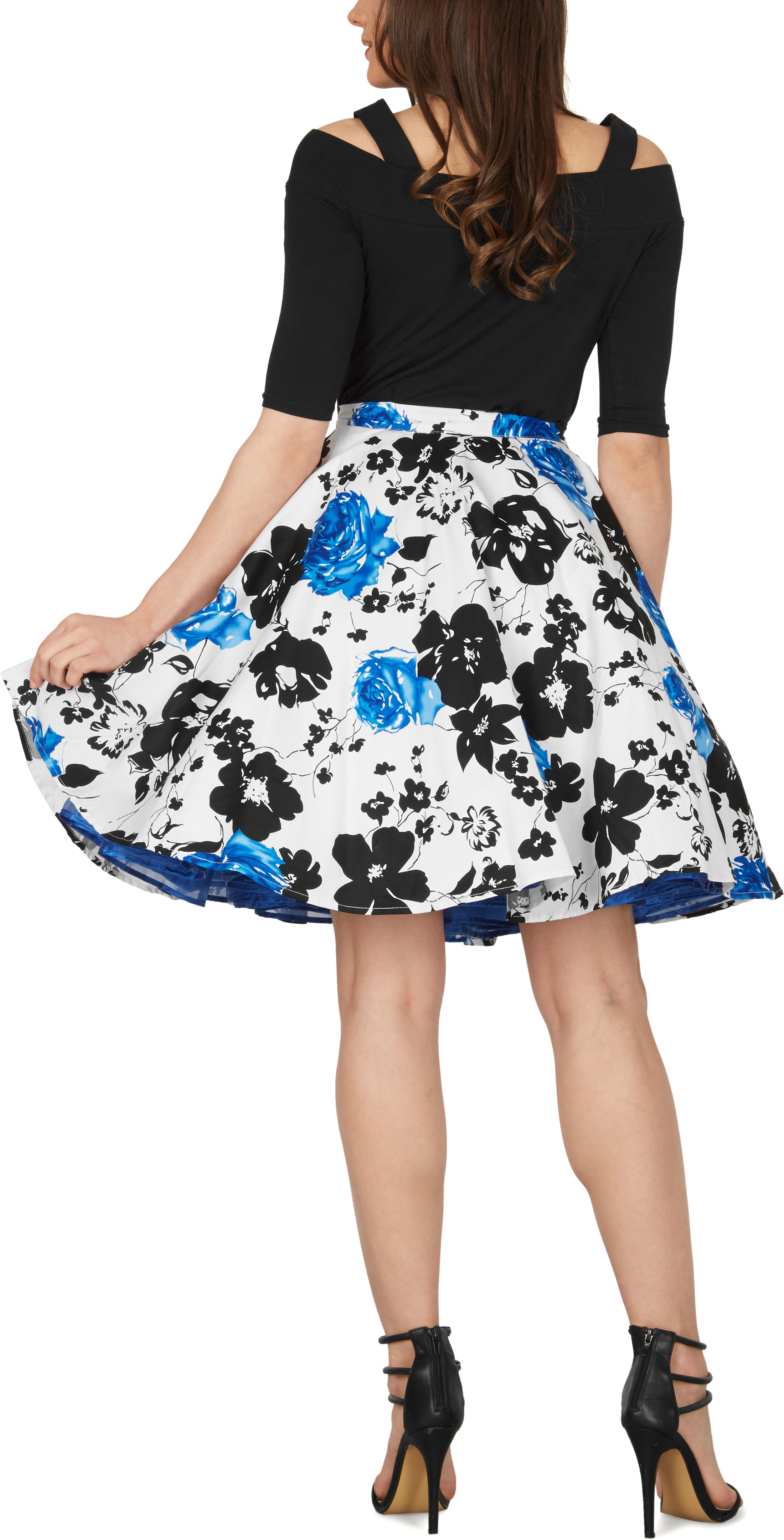 Blackbutterfly Floral Vintage Rockabilly Full Circle 1950s Flared