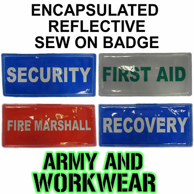 SEW ON ENCAPSULATED REFLECTIVE BADGES/PATCH WATERPROOF | eBay
