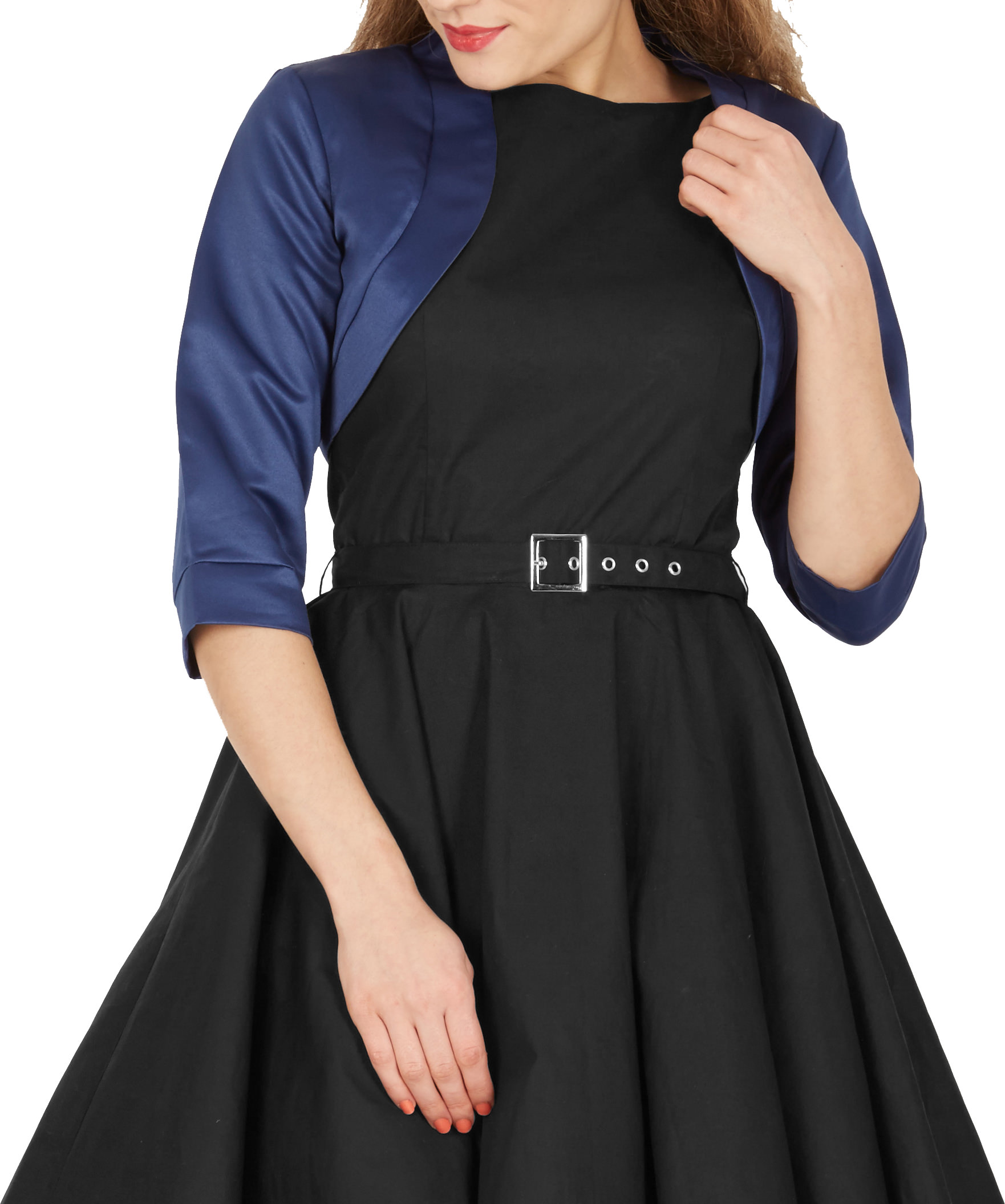 BlackButterfly Satin Half Sleeve Wedding Bridesmaid Prom Bolero Shrug ...