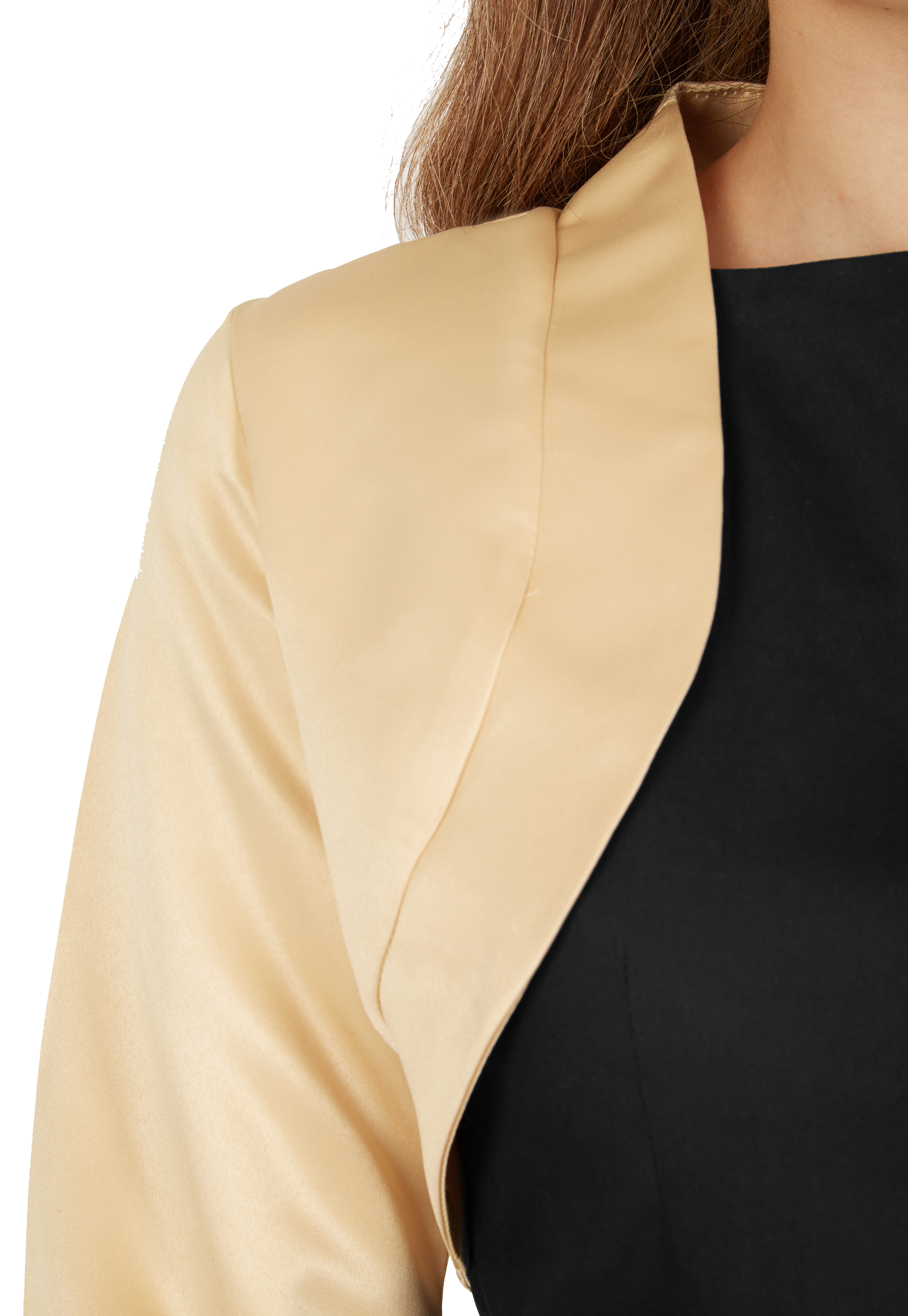 Satin Bridesmaid Wedding Prom Half Sleeve Shrug Bolero Cardi Jacket Top ...