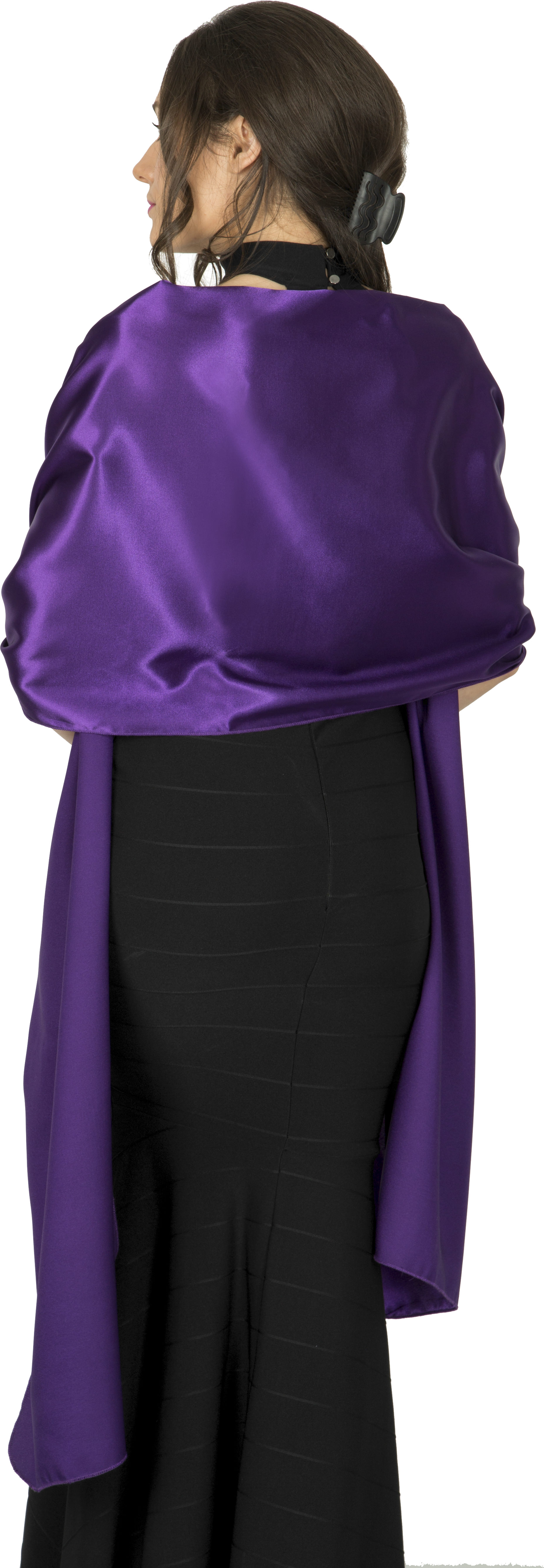 BlackButterfly Satin Shawl Wrap Wedding Bridesmaid Prom Scarf Stole ...