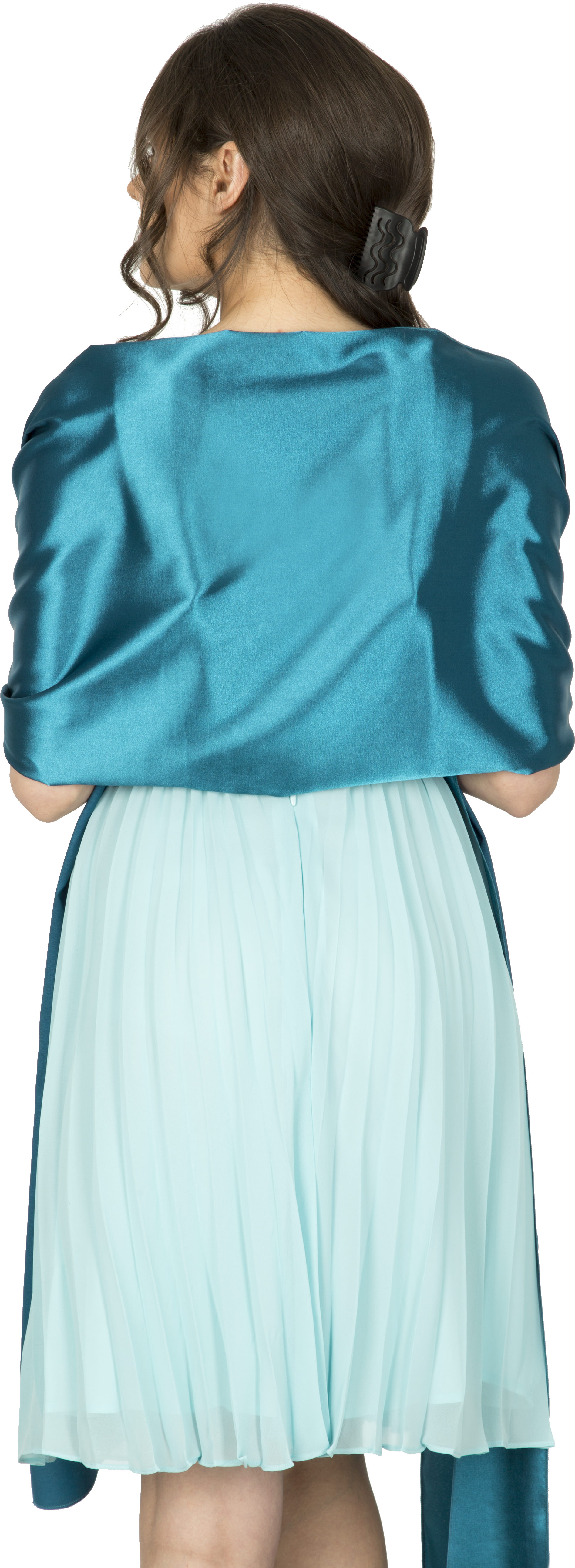 BlackButterfly Satin Shawl Wrap Wedding Bridesmaid Prom Scarf Stole ...