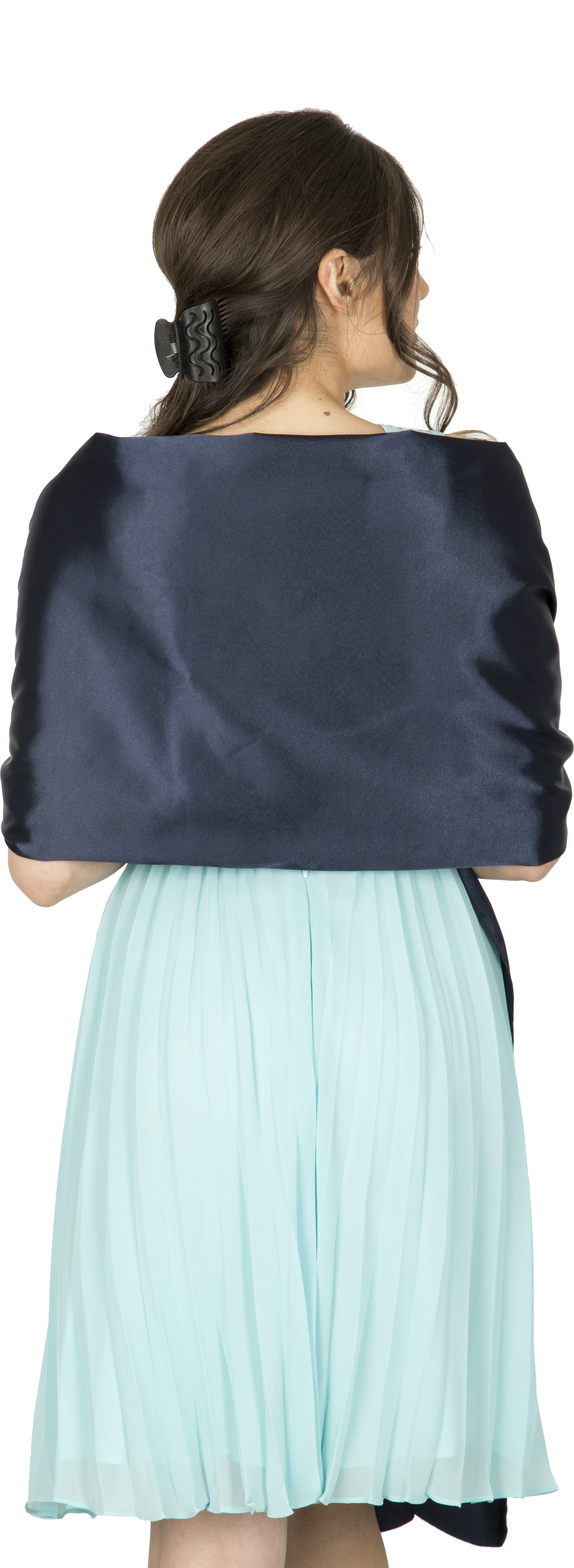 BlackButterfly Satin Shawl Wrap Wedding Bridesmaid Prom Scarf Stole ...