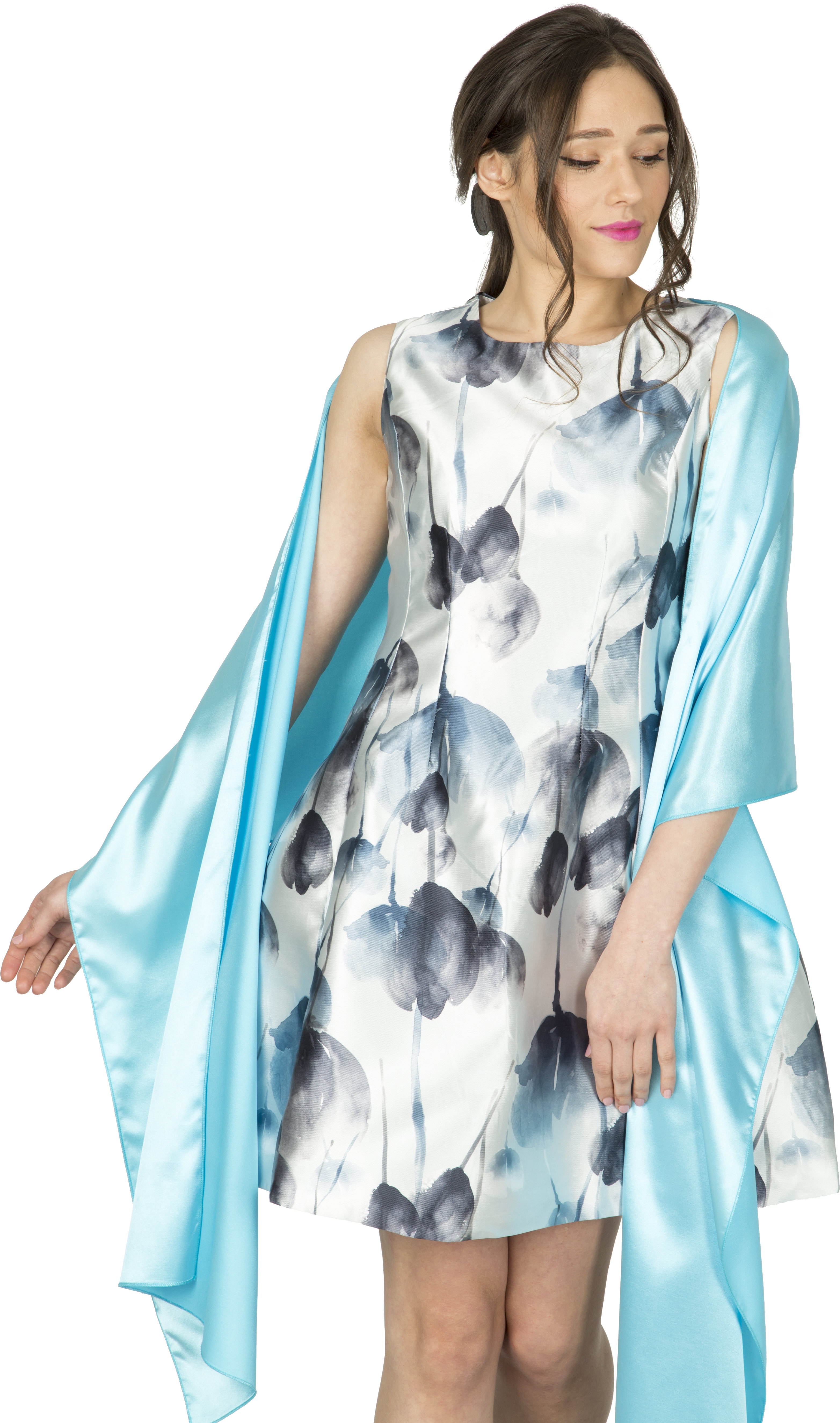 BlackButterfly Satin Shawl Wrap Wedding Bridesmaid Prom Scarf Stole ...